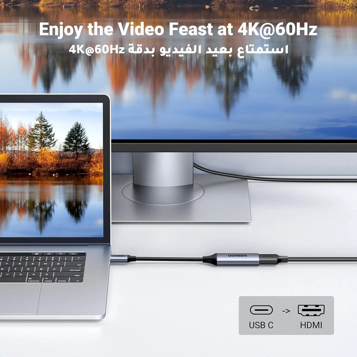 UGREEN USB C to HDMI Adapter Cable 4K 60Hz Thunderbolt 4 Type C HDMI – TECH VERGE