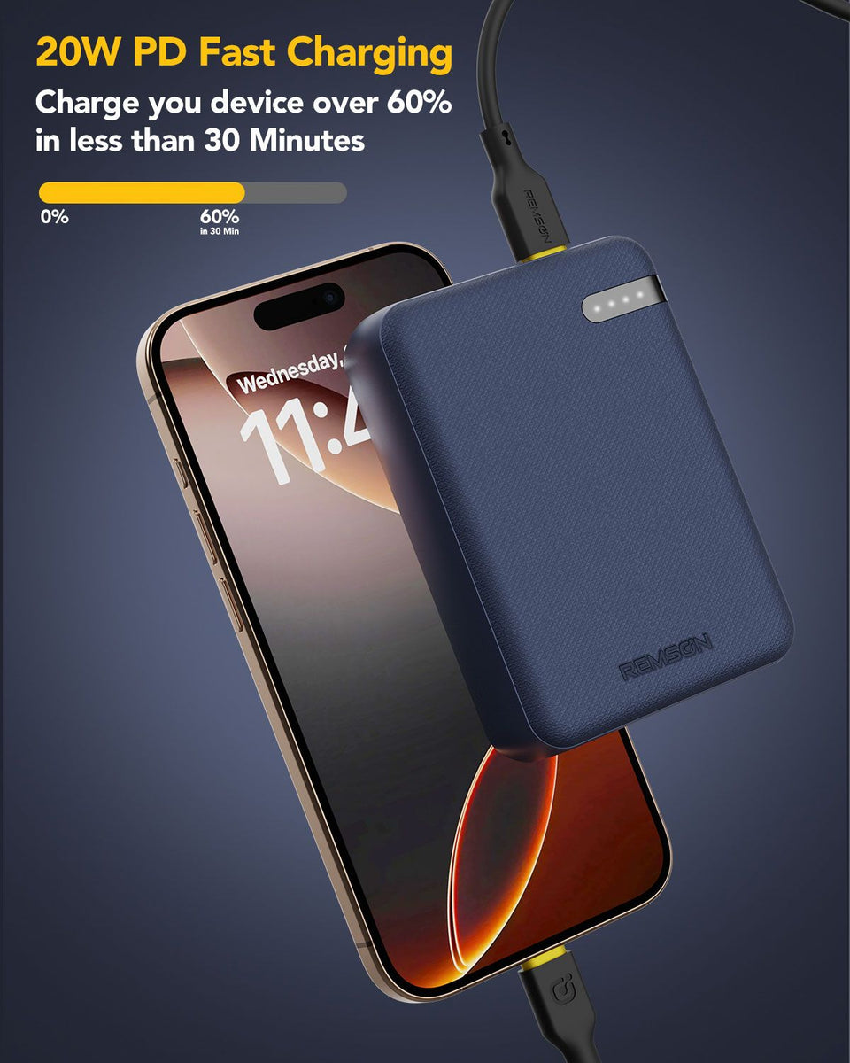 Remson Revo Charge 10000mAh Mini Power Bank 20W Power Delivery Dual ...